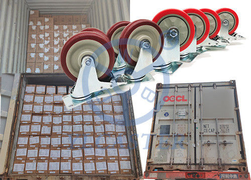 Red caster sets are shipping to the Amazon warehouse of USA