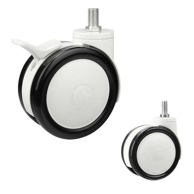 TPR 5 Inch Threaded Stem Casters , 135kg Loading Hospital Bed Caster Wheel