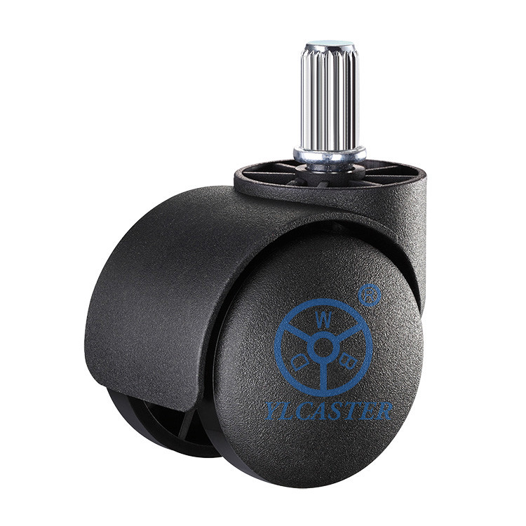 77LBS Capacity Twin Wheel Black Nylon Office Chair Casters With ...