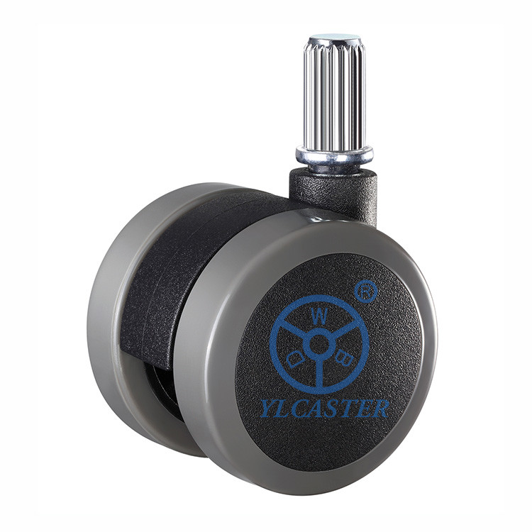 7/16" Insert Stem Small Leg Chair Casters Green Pu Silent Furniture ...