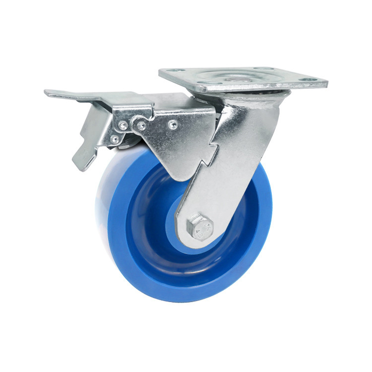 4" 5" 6" 8" Heavy Duty Casters Wheels Floor Protecting Blue Solid Wheel ...