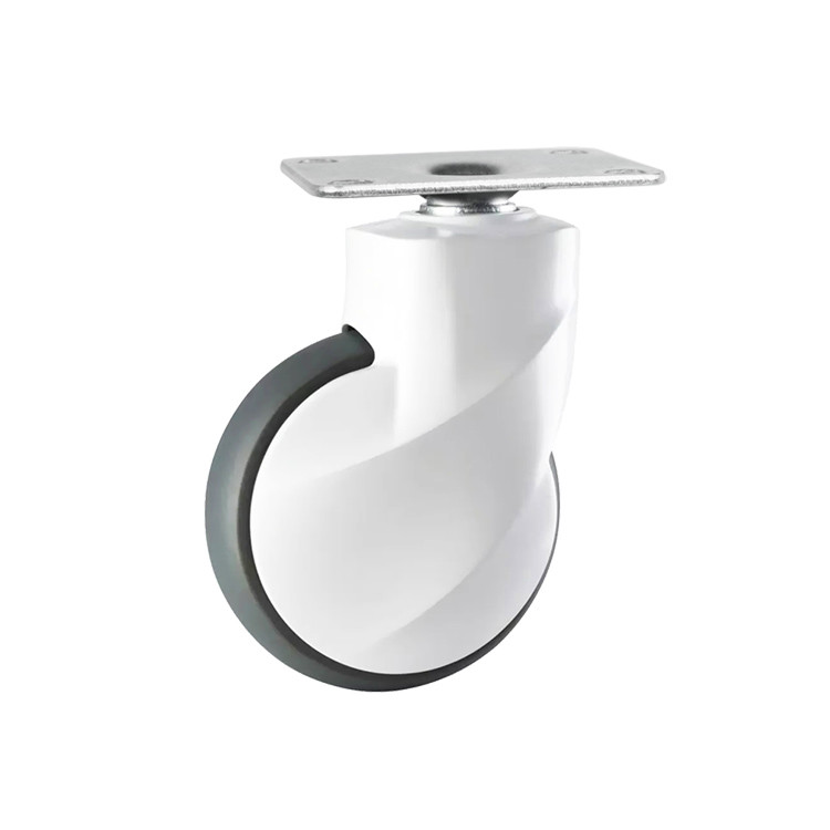70KG Soft Wheel Top Plate Swivel 75mm Castor Wheels For Hospital Beds ...