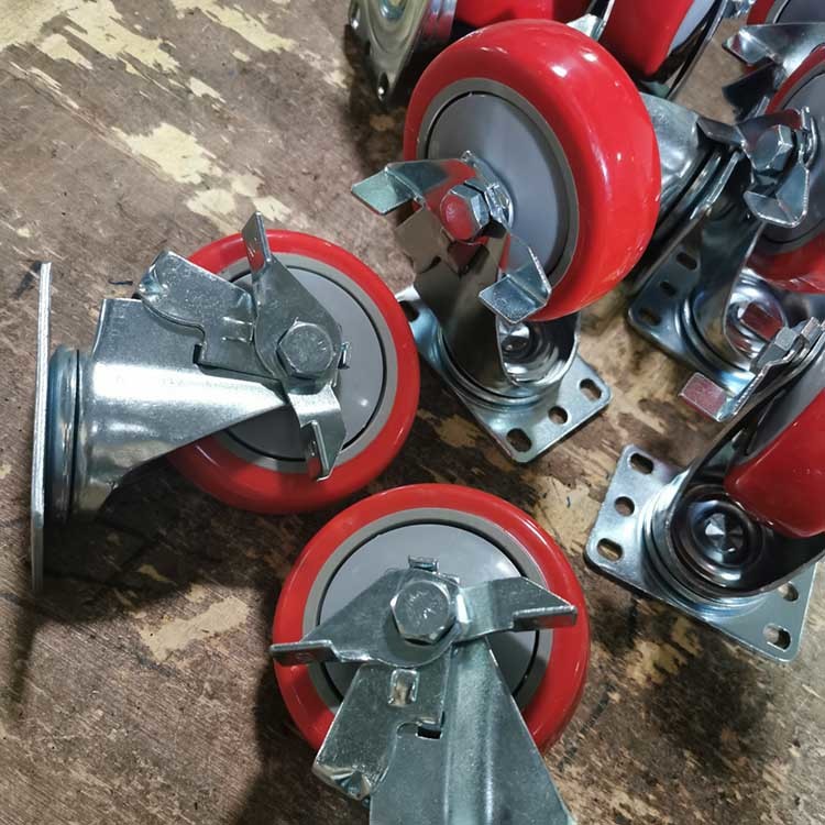 154LBS Medium Duty Casters With Covers 4 Inch Soft Silent Wheels Ball ...