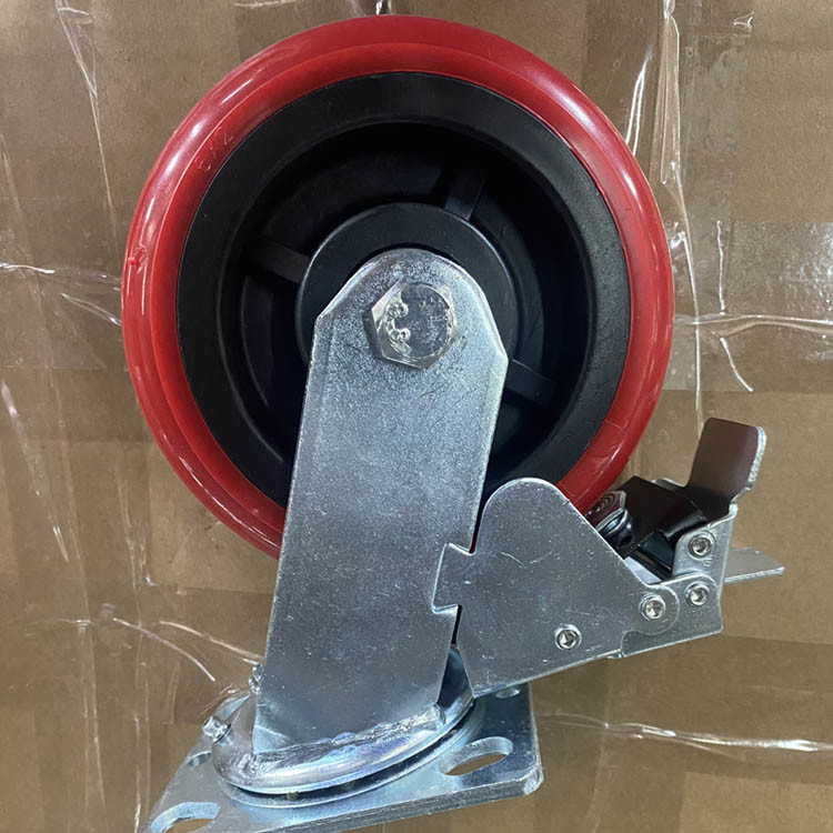 Heavy Duty Zinc Painted Casters With Polyurethane Wheels Up To 837lbs ...
