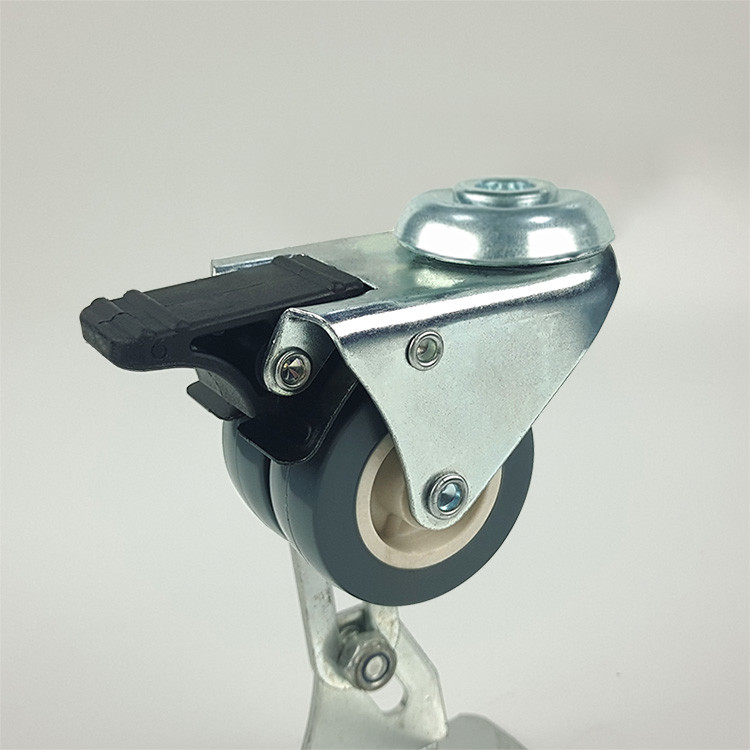 360 Degree Rotating Hole Head 3 Inch Double Locking Casters For Freezer ...