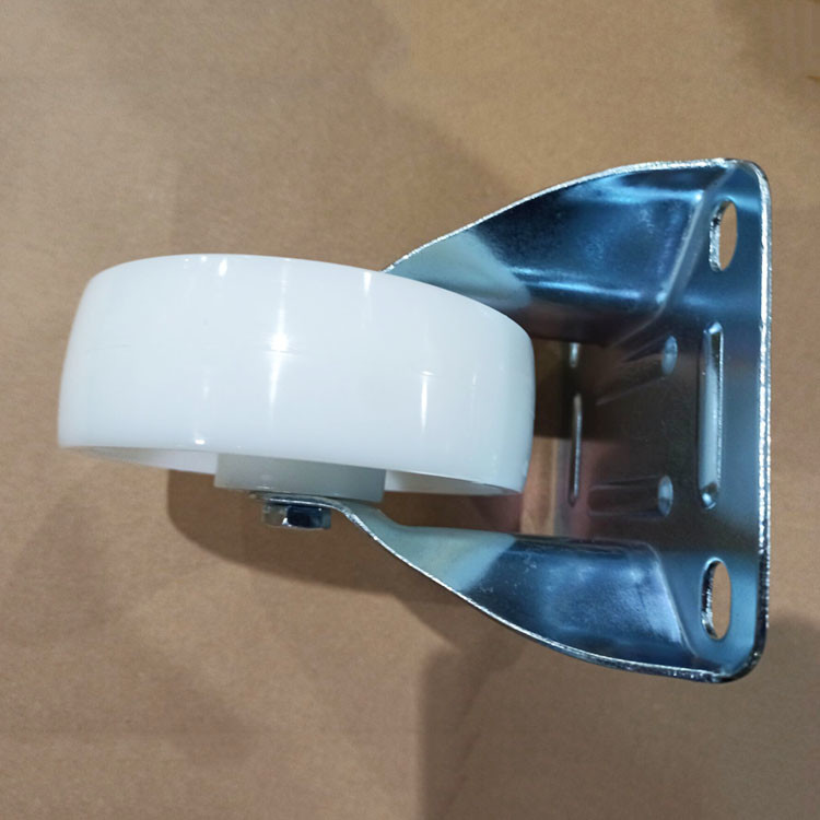 4 Inch Top Plate Rigid Type Nylon Swivel Castors White Directional ...