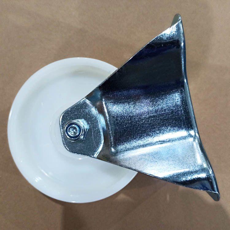 4 Inch Top Plate Rigid Type Nylon Swivel Castors White Directional ...