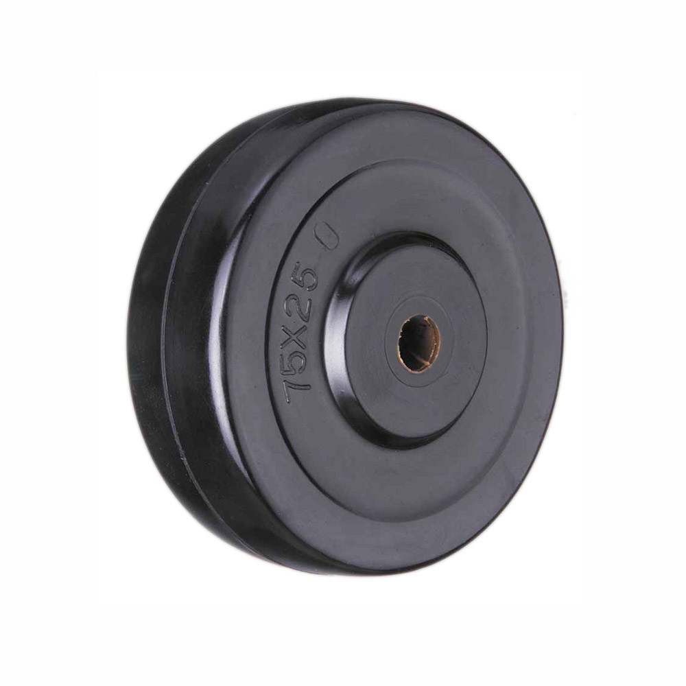 3 Inch Solid Rubber Caster Swivel Plate Black Wheel Casters For Small ...