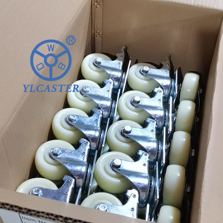 3 Inch 4 Inch Swivel Plastic Caster Wheels White Color Trolley Wheels ...