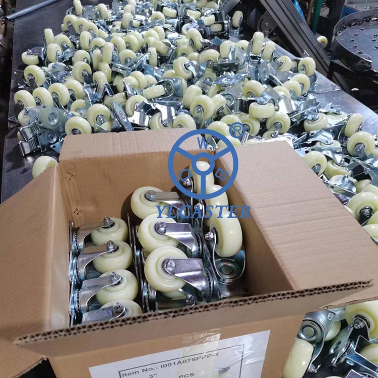 3 Inch 4 Inch Swivel Plastic Caster Wheels White Color Trolley Wheels ...