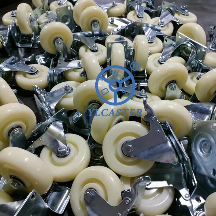 3 Inch 4 Inch Swivel Plastic Caster Wheels White Color Trolley Wheels ...
