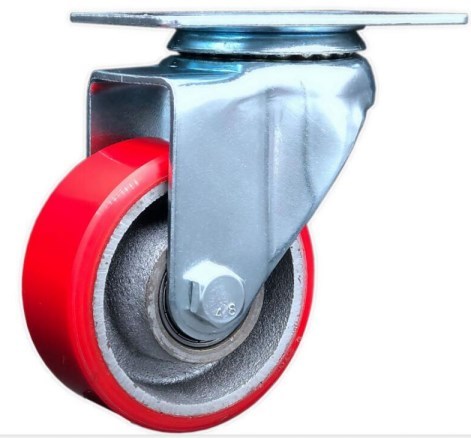 3-1/2 Inch Top Plate Swivel Radius Medium Duty Casters With 1/4 Inch ...