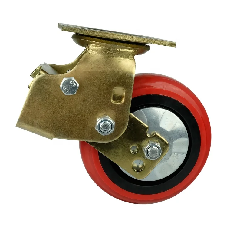 Heavy Duty Zinc Painted Casters With Polyurethane Wheels Up To 837lbs ...