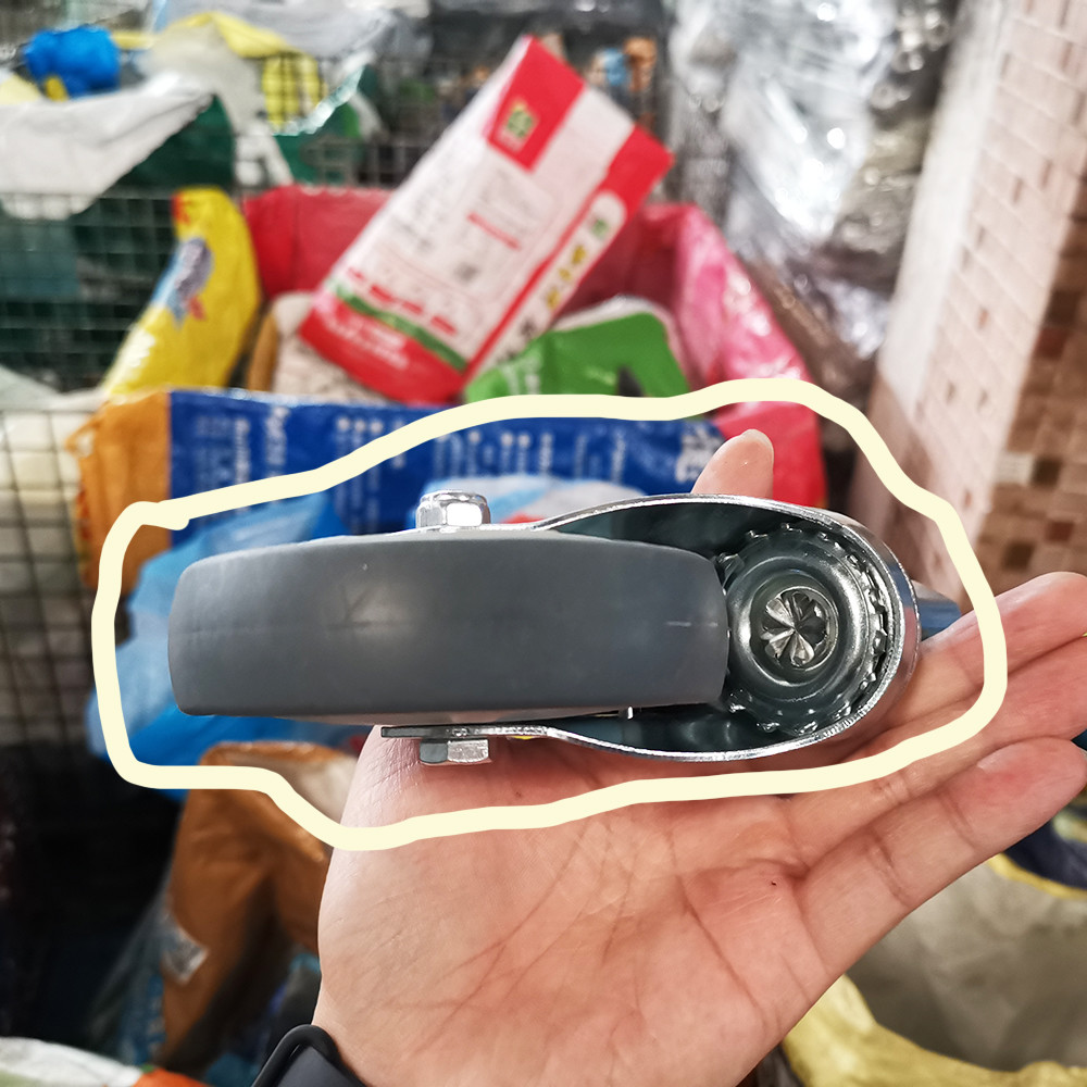 4 Inch Food Cart Heavy Duty Trolley Wheels Without Brake TPR Grip ring ...