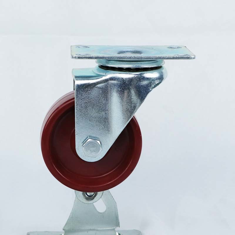 3 Inch Rigid Plate High Temperature Caster Wheels Brown Solid Wheel ...