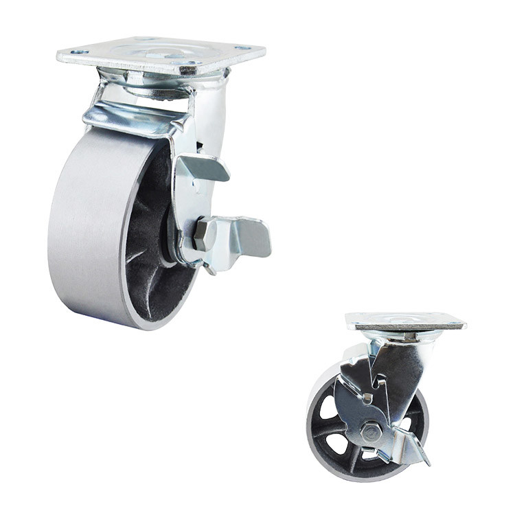 Side Lock 230kg Hollow Core 5 Inch Swivel Heavy Duty Braked Castors ...
