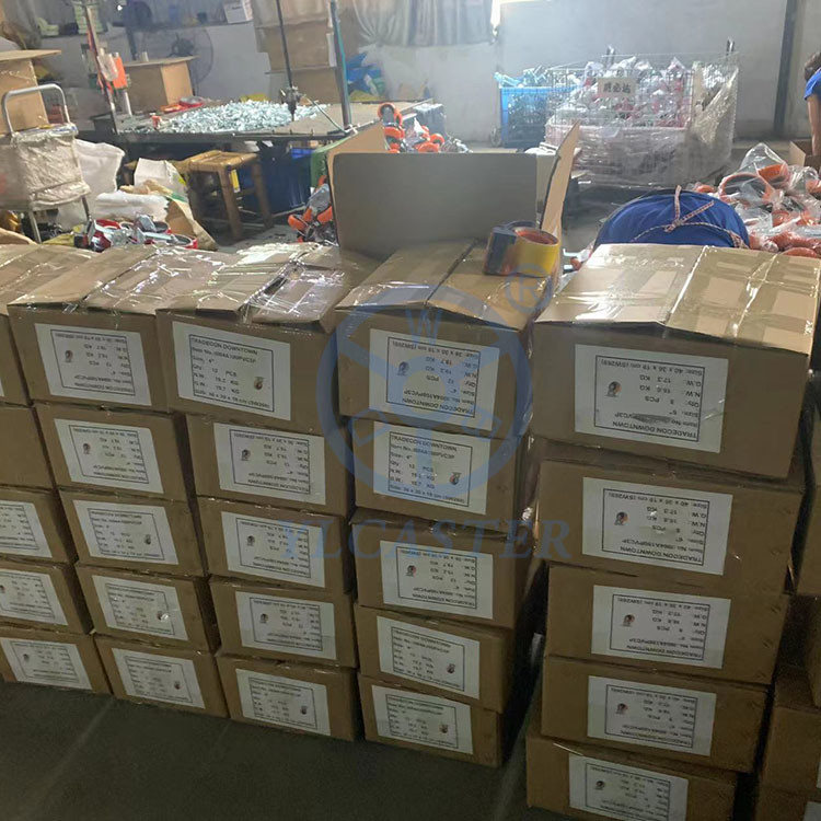 6 Inch PVC Hollow Core Swivel Heavy Duty Casters Orange Color Wheels