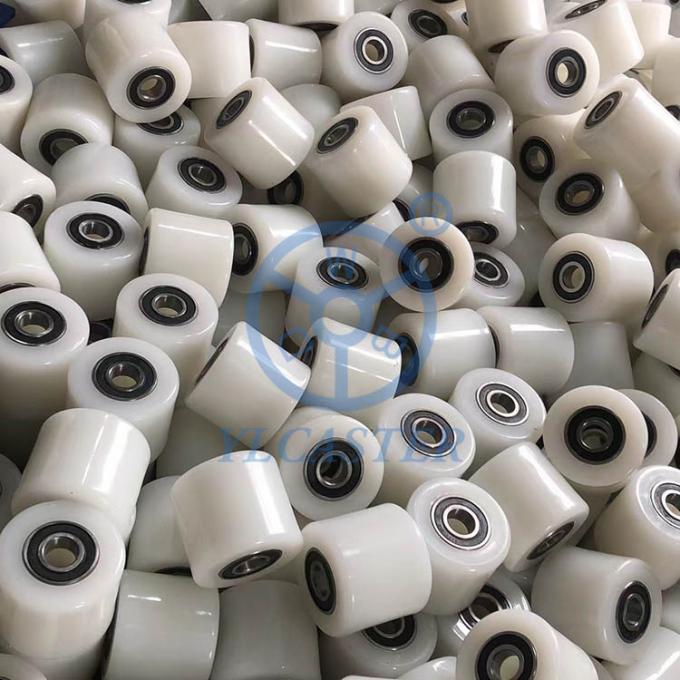 80x70mm Nylon Load Wheels High Capacity White Pallet Jack Wheels With ...