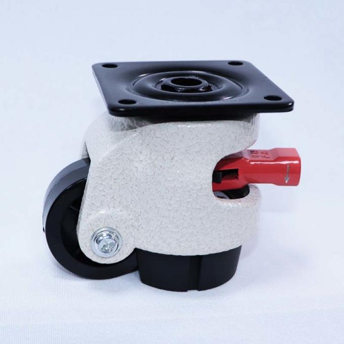 40F Adjustable Leveling Casters Aluminium Shell Plate Type Low Profile ...